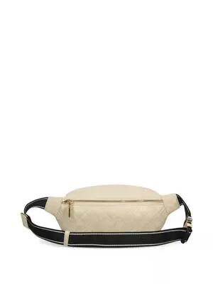 Moschino Logo-plaque Quilted Belt Bag - Neutrals