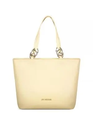 Moschino Logo-plaque Tote Bag - Neutrals