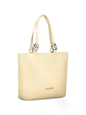 Moschino Logo-plaque Tote Bag - Neutrals