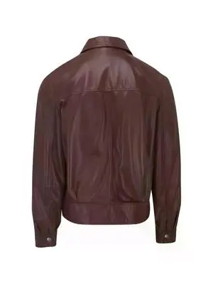 Brunello Cucinelli Zip Leather Jacket