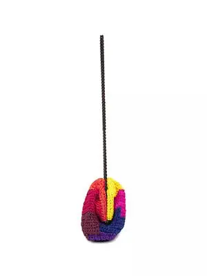Maria La Rosa Layers Game Crochet Chain Clutch Bag