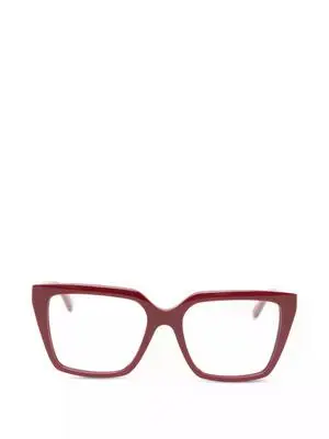 Balenciaga Square Frame Glasses - Red