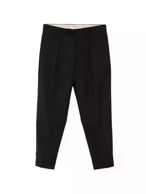 BERWICH Pleated Cuffed Trousers - Black