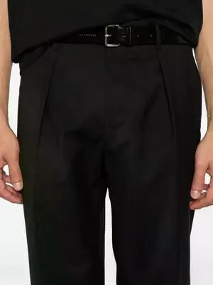 BERWICH Pleated Cuffed Trousers - Black