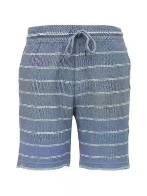 Faherty Brand Striped Drawstring Shorts - Blue