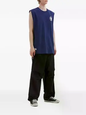 CHOCOOLATE Graphic Sleeveless T-shirt - Blue