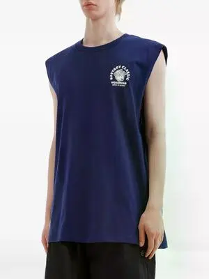 CHOCOOLATE Graphic Sleeveless T-shirt - Blue