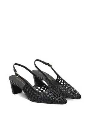 STUART WEITZMAN Stassi Woven Slingback Pumps - Black