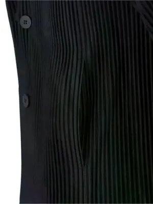Issey Miyake Pleated Double-breasted Blazer