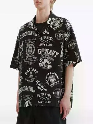 CHOCOOLATE Printed Short-sleeve Shirt - Black