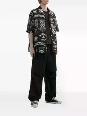 CHOCOOLATE Printed Short-sleeve Shirt - Black