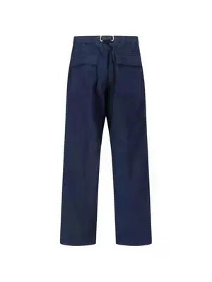 WHITE SAND Belted Trousers