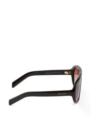 Prada Oversized Pilot Sunglasses - Brown