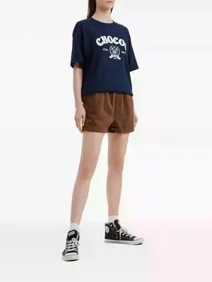 CHOCOOLATE Crew-neck Logo-print T-shirt - Blue