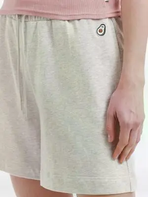 CHOCOOLATE Emblem Detail Shorts - Grey