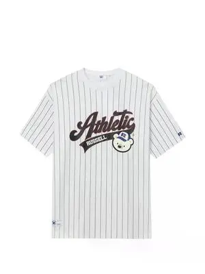 CHOCOOLATE Striped Graphic T-shirt - White