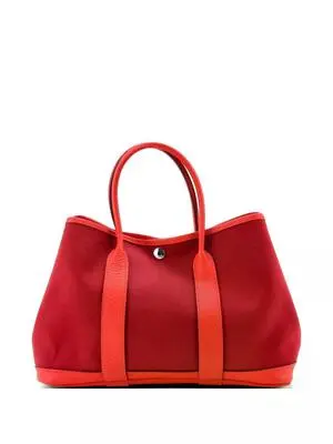 Hermès Garden Party 30 Tote Bag Toile And Leather - Red