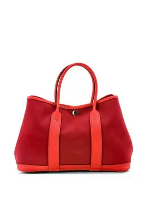 Hermès Garden Party 30 Tote Bag Toile And Leather - Red