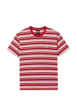 FINGERCROXX Striped Round-neck T-shirt - Red