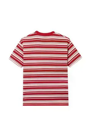 FINGERCROXX Striped Round-neck T-shirt - Red