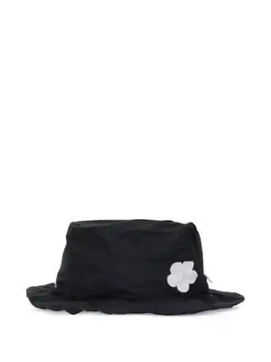 SCHA Floral Appliqué Hat - Black