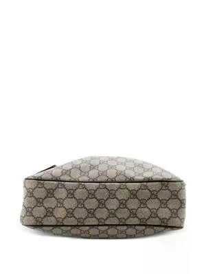 Gucci Front Zip Messenger Gg Coated Canvas Medium Crossbody Bag - Brown