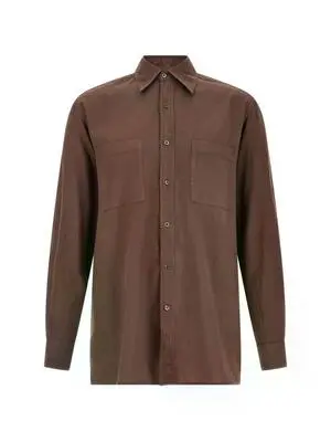 CELLAR DOOR Paul Cotton Shirt - Brown