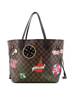 LOUIS VUITTON Neverfull Nm Limited Edition Patches Monogram Canvas Mm Tote Bag - Brown