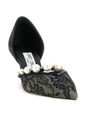 JIMMY CHOO Aurelie 65mm Lace Pumps - Black