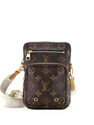 LOUIS VUITTON Utility Phone Sleeve Monogram Crossbody Bag - Brown