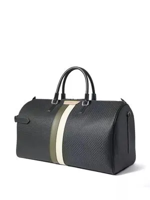 SERAPIAN Striped Leather Holdall
