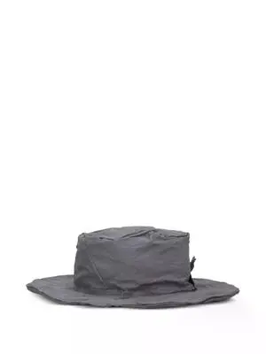 SCHA Flower Appliqué Wide Brim Hat - Grey