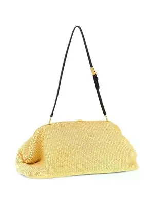 Alberta Ferretti Woven Maxi Clutch - Neutrals