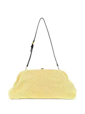 Alberta Ferretti Woven Maxi Clutch - Neutrals
