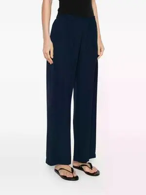 Imperial Elasticated-waistband Palazzo Pants - Blue