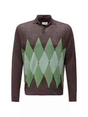 BALLANTYNE Argyle-pattern Polo Shirt