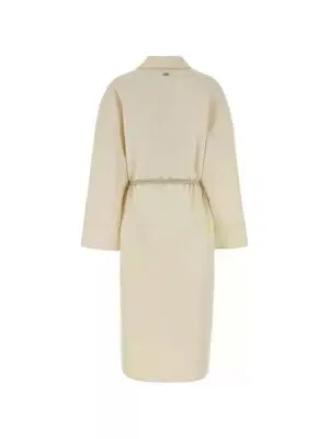Agnona Double-breasted Belted Coat - Neutrals