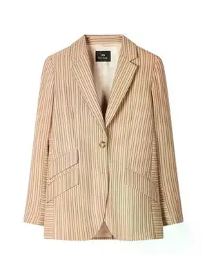 Paul Smith Single-breasted Striped Blazer - Neutrals