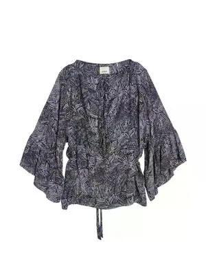 Isabel Marant Étoile Tekia Graphic-print Blouse - Blue