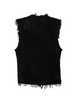 IRO PARIS Shanny Fringed Vest - Black