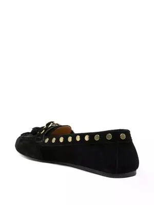 Isabel Marant Étoile Tassel Studded Loafers - Black