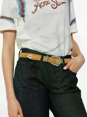 IRO PARIS Baby Embella Suede Belt - Neutrals