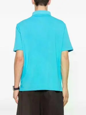 Isaia Embroidered-detail Polo Shirt - Blue