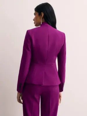 The Fold Arno Sculpt Stretch Crepe Blazer - Purple