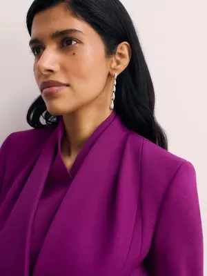 The Fold Arno Sculpt Stretch Crepe Blazer - Purple
