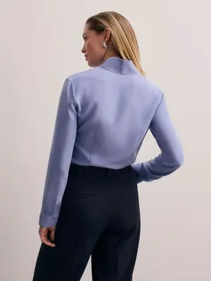 The Fold Bowery Stretch Silk Blouse