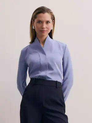 The Fold Bowery Stretch Silk Blouse