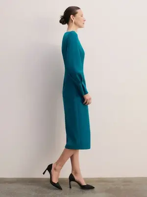 The Fold Aubrey Sculpt Crepe Dress