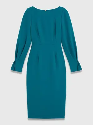 The Fold Aubrey Sculpt Crepe Dress
