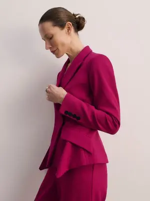 The Fold Merida Sculpt Stretch Crepe Blazer